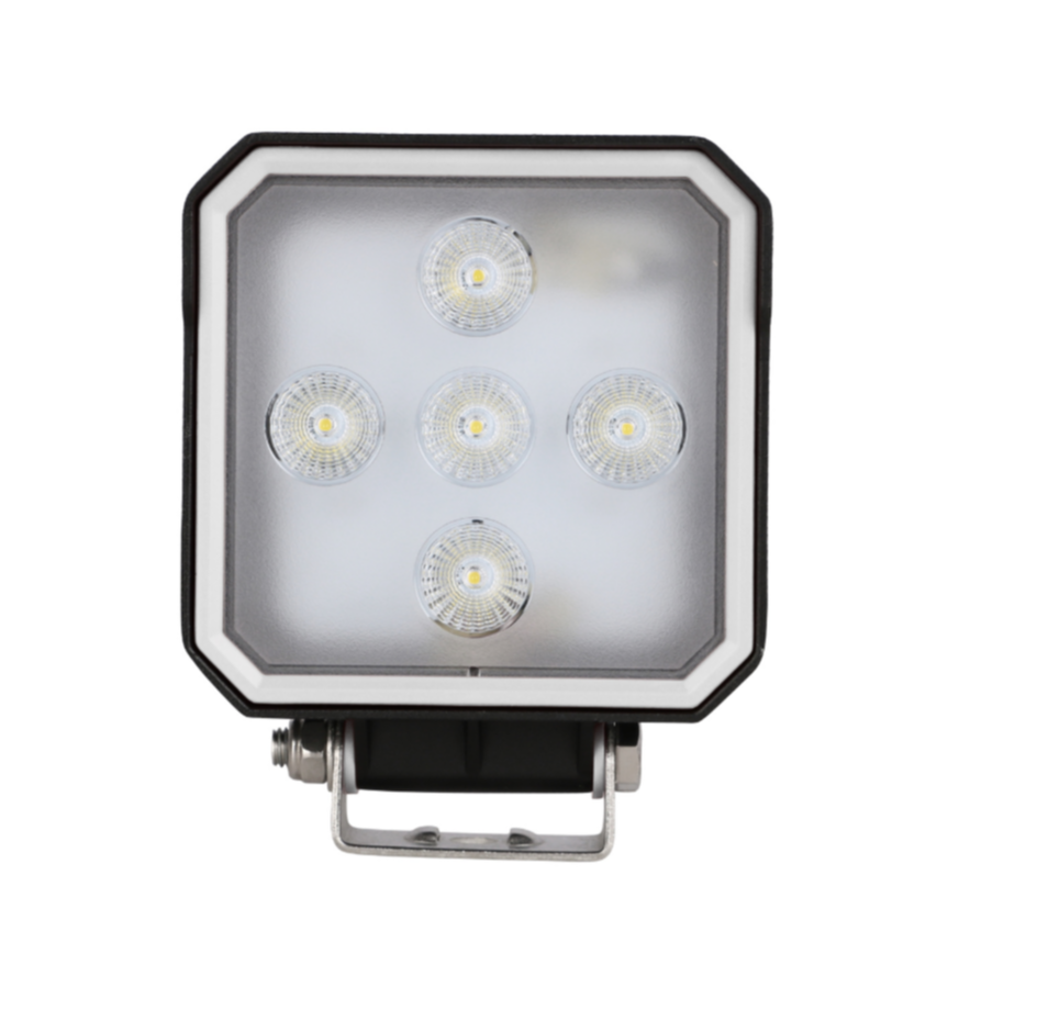 WL-S051 (Single) | Square Work light with 5 x OSRAM LEDs and Flood Beam ...