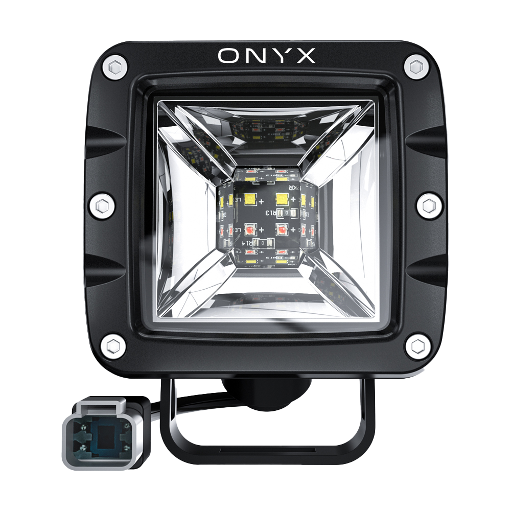 XEN-W3 | Dual Colour (Clear/Red) Work Light | 120° Scene Beam – ONYX Lights