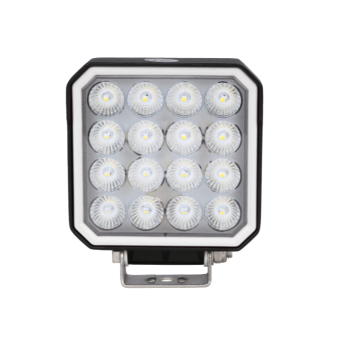 WL-S161 (SINGLE) | Square Work Light with 16 x OSRAM LEDs and Flood ...
