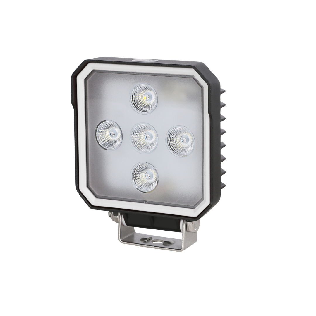WL-S051 (Single) | Square Work light with 5 x OSRAM LEDs and Flood Beam ...