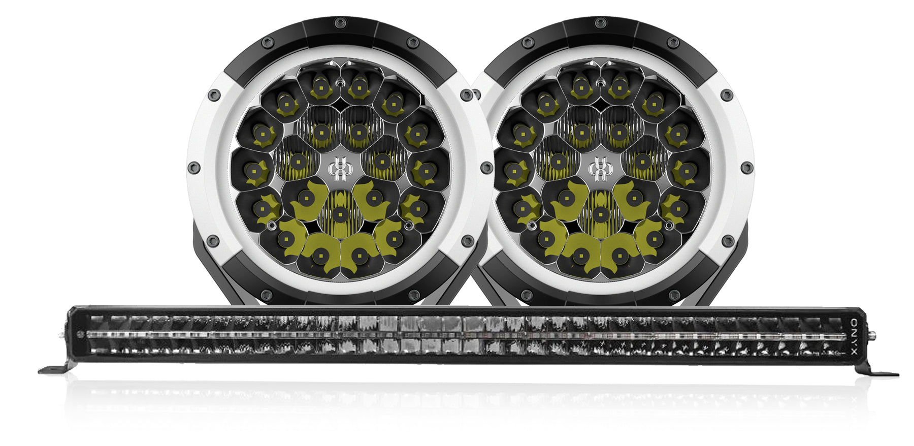 TB-9 (PAIR) INCLUDING WIRING HARNESS + ION-D42 LIGHT BAR BUNDLE – ONYX ...